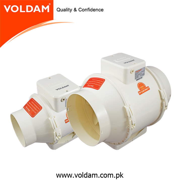 Voldam Mixed Flow In-Line Duct Fan – VOLDAM