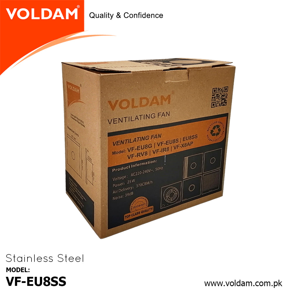 Voldam European Design Exhaust Fan Stainless Steel SS – VOLDAM